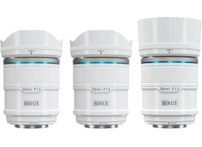 SIRUI Sniper Series F1.2 APS-C Frame Autofocus Lens Set 23mm+33mm+56mm Fuji X white