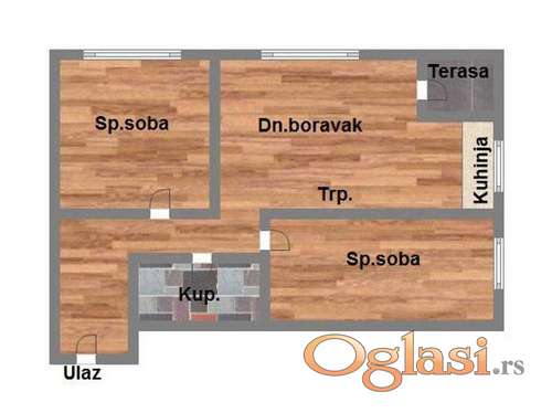 Trosoban stan - 70m2 - Adice!