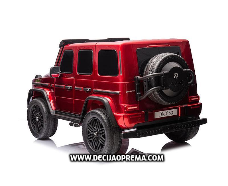 Mercedes G63 4×4 Auto dvosed na akumulator za decu Metalik Crveni