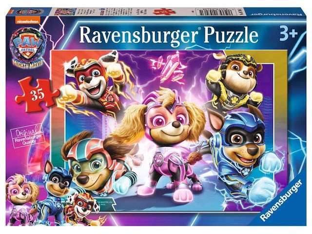 Puzle slagalica 35 delova Patrolne šape Mighty Movie Ravensburger 05706