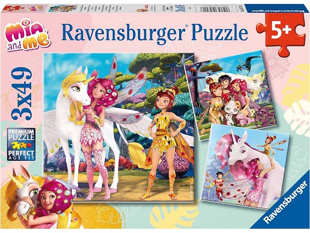 Puzle slagalice 3x49 delova Mia and Me Ravensburger 05701