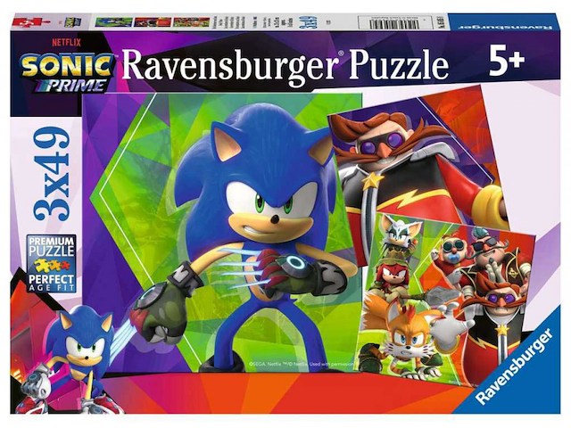 Slagalice 3x49 delova Sonic Ravensburger 05695