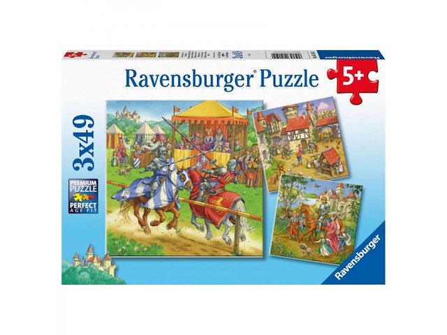 Puzzle 3u1 Viteški turnir 3x49 delova Ravensburger 05150