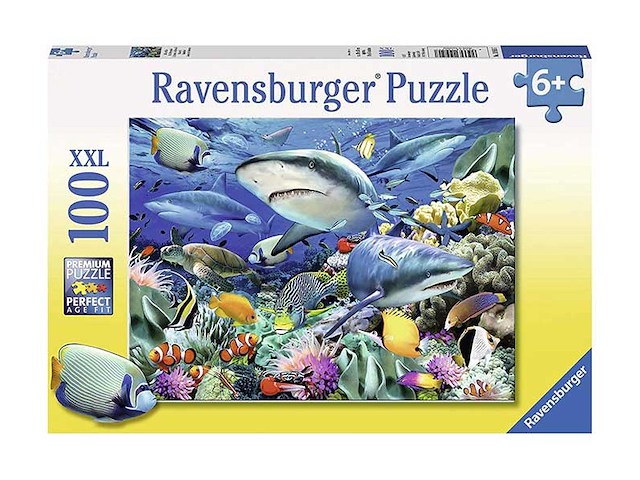 Ravensburger Slagalica 100 delova - Ajkule na morskom grebenu 10951