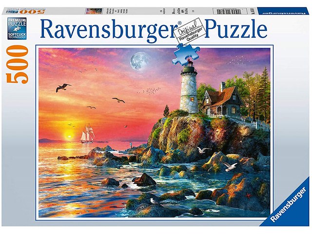 Ravensburger Puzzle Slagalica 500 - Svetionik u sutonu 16581