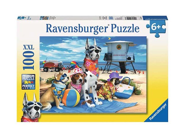 Slagalica Ravensburger 100 delova -  Psi na plaži 10526