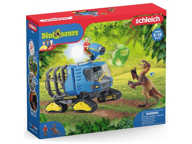 Schleich Figurice Dinosaurusi - Vozilo guseničar za transport dinosaurusa 42604