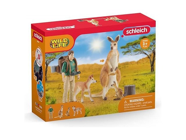 Schleich Figure divlje životinje - Kenguri i dingo - Australijska avantura 42623