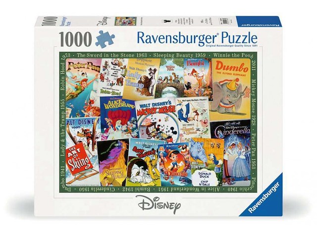 Ravensburger Slagalica 1000 delova -  Stari Dizni posteri 12000689