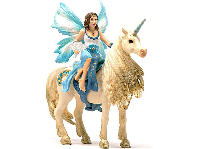 Schleich Bayala figurice - Vila Ejela jaše zlatnog jednoroga 42508