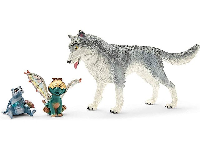 Schleich Bayala the Movie figurice - Lykos, Nugur i Piuh 70710