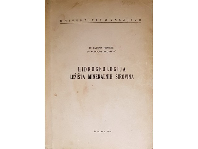 Hidrogeologija - Ležišta Mineralnih Sirovina