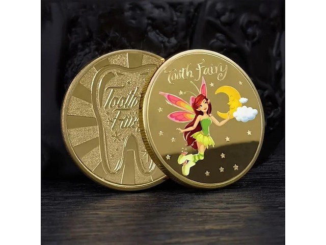 Zubic Vila novcic Gold Tooth Fairy ✿NOVO✿