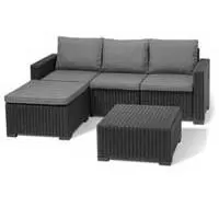 Baštenska garnitura California 3 seater Modular Graphitte