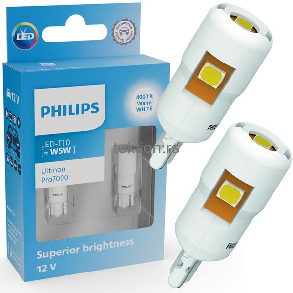 Philips Ultinon Pro7000 SI LED sijalice 12V W5W 0,87W 4000K 2 kom