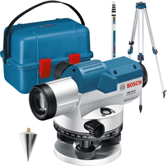 Bosch GOL 32 G optički uređaj za nivelisanje - nivelir + stativ Bosch BT 160 + merna letva GR 500 (0601068503)