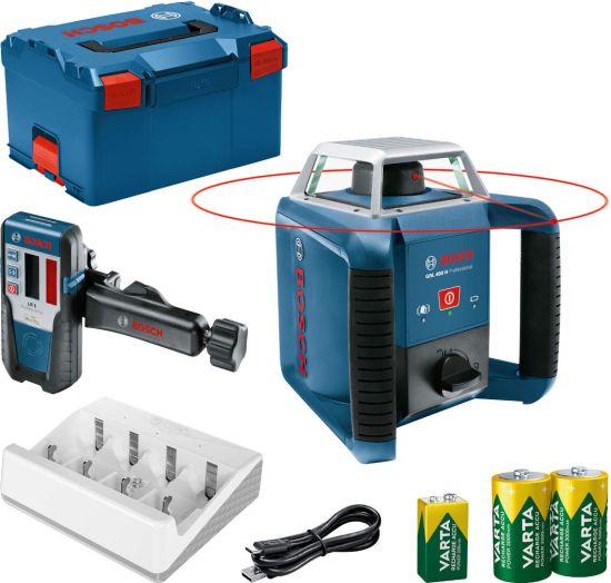 Bosch GRL 400 H rotacioni laser + LR 1 prijemnik + baterije i punjač + L-BOXX 238 (0601061806)