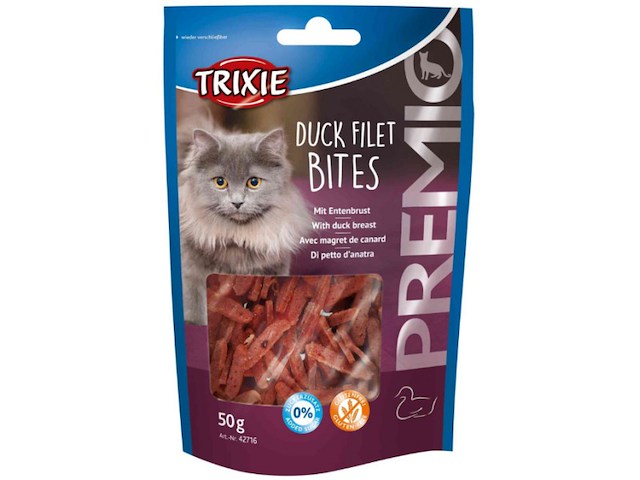 TRIXIE Hrana za mačke PREMIO Pačeći fileti Duck Filet Bites 50gr