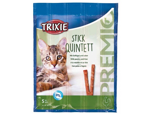 TRIXIE Hrana za mačke PREMIO Štapići piletina-jetra Stick Quintett 5kom