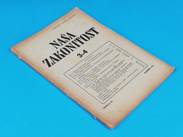 Naša zakonitost 3-4 - 1952. godina