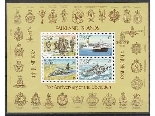 Falkland Islands-1st Anniversary of Liberation-1983 **