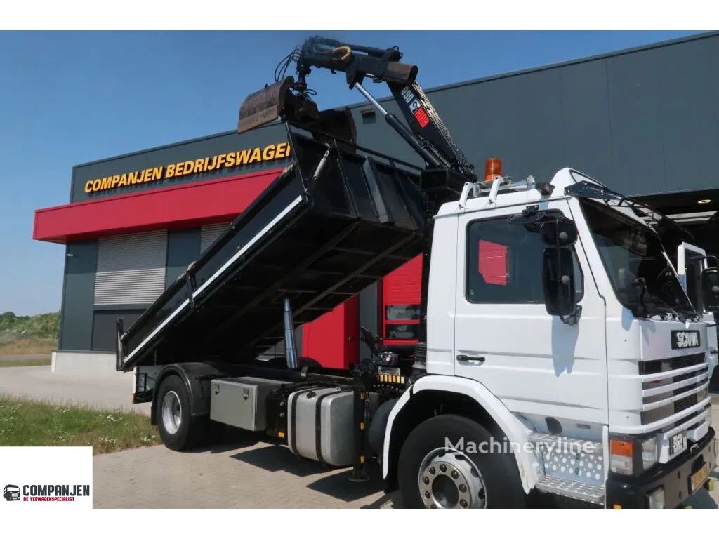 Scania P82 P82M - 1986 - Tipper - Hiab crane - good condition pokretna dizalica