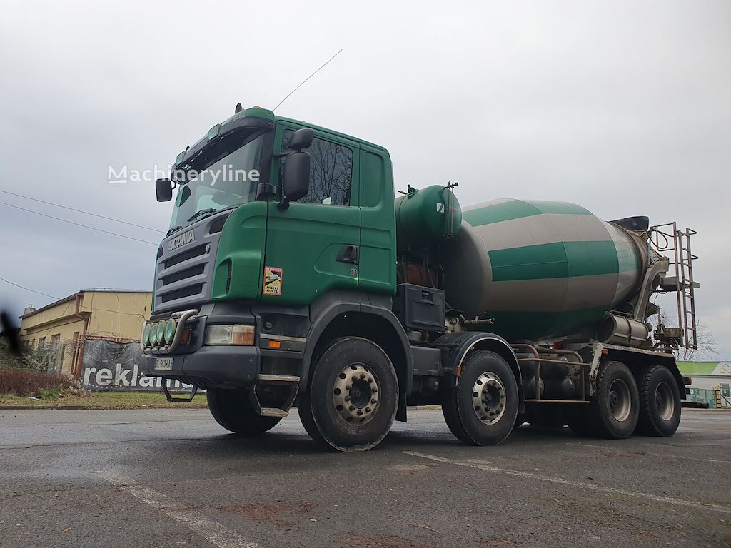 Stetter na šasiji Scania r420 8x4, 10m3 Stetter, manual, stell/stell, 41 ton chassi, TOP kamion s mešalicom za beton