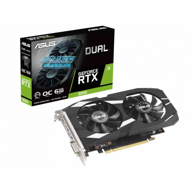 Grafička karta ASUS DUAL-RTX3050-O6G NVD/6GB/GDDR6/96bit/crna