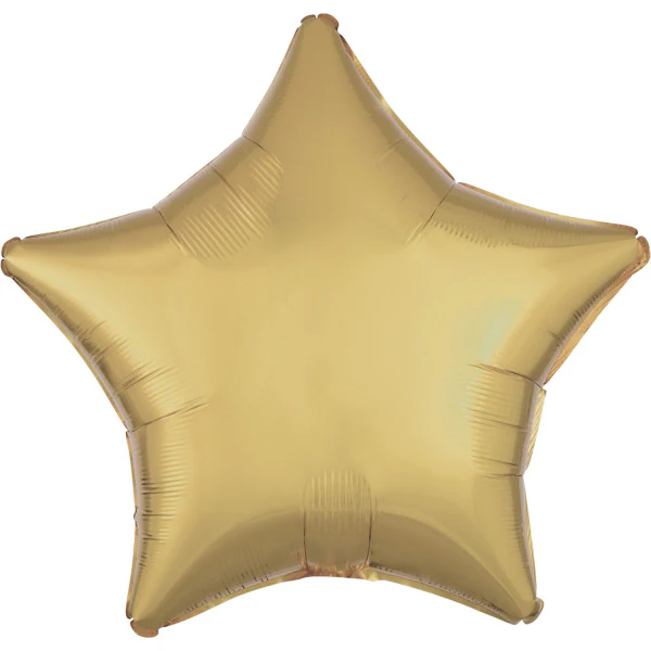 Metallic White Gold Star Folija Balon