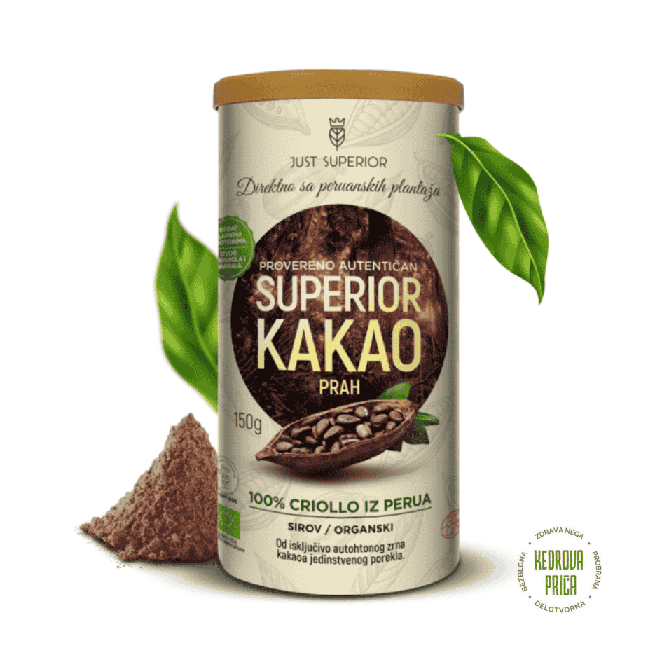 JUST SUPERIOR Organski Kakao Prah Criollo 150g