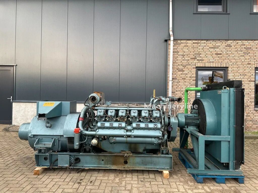 Poyaud Poyaud V12520S25/E Unelec 500 kVA noodstroom generatorset ex Eme diesel generator