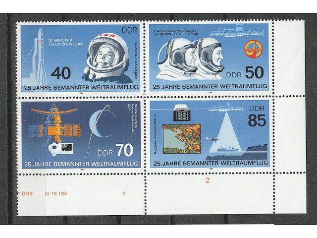 DDR - 25 Jahre bemannter weltraumflug - 1986 **