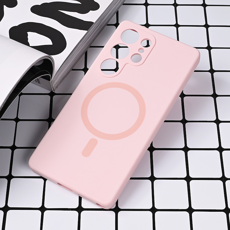 Maska Magsafe Pure color za Samsung S938B Galaxy S25 Ultra roze