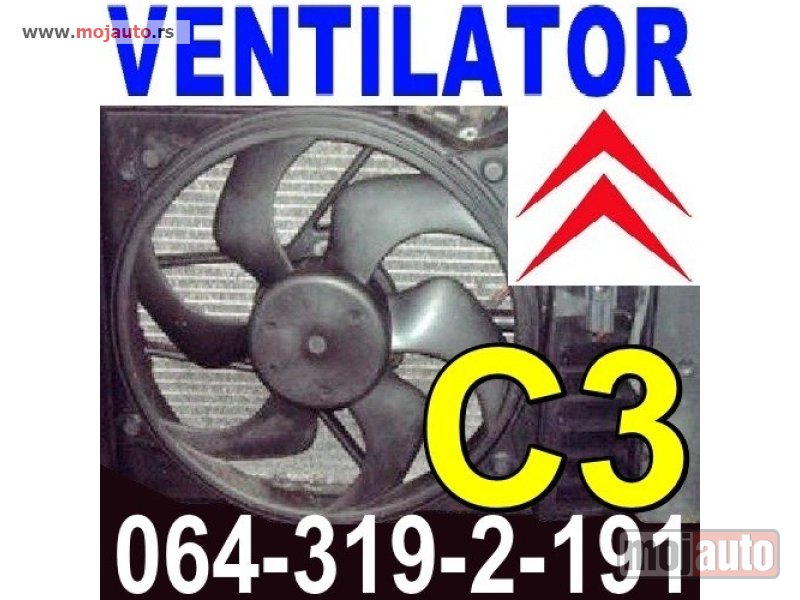 Citroen C3 VENTILATOR HLADNJAKA