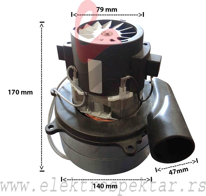 MOTOR USISIVAČA NA VODU 1000W 2 ELISA SA ISPUSTOM