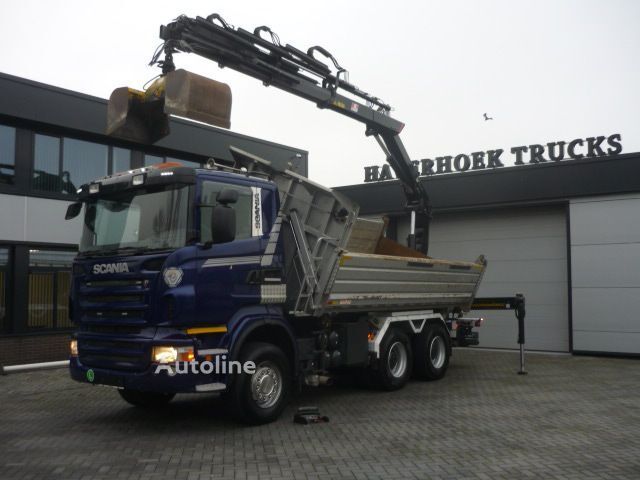 Scania R420 6x4 3 side tipper removeable Hiab XS 166- 5 crane Euro 5 kiper