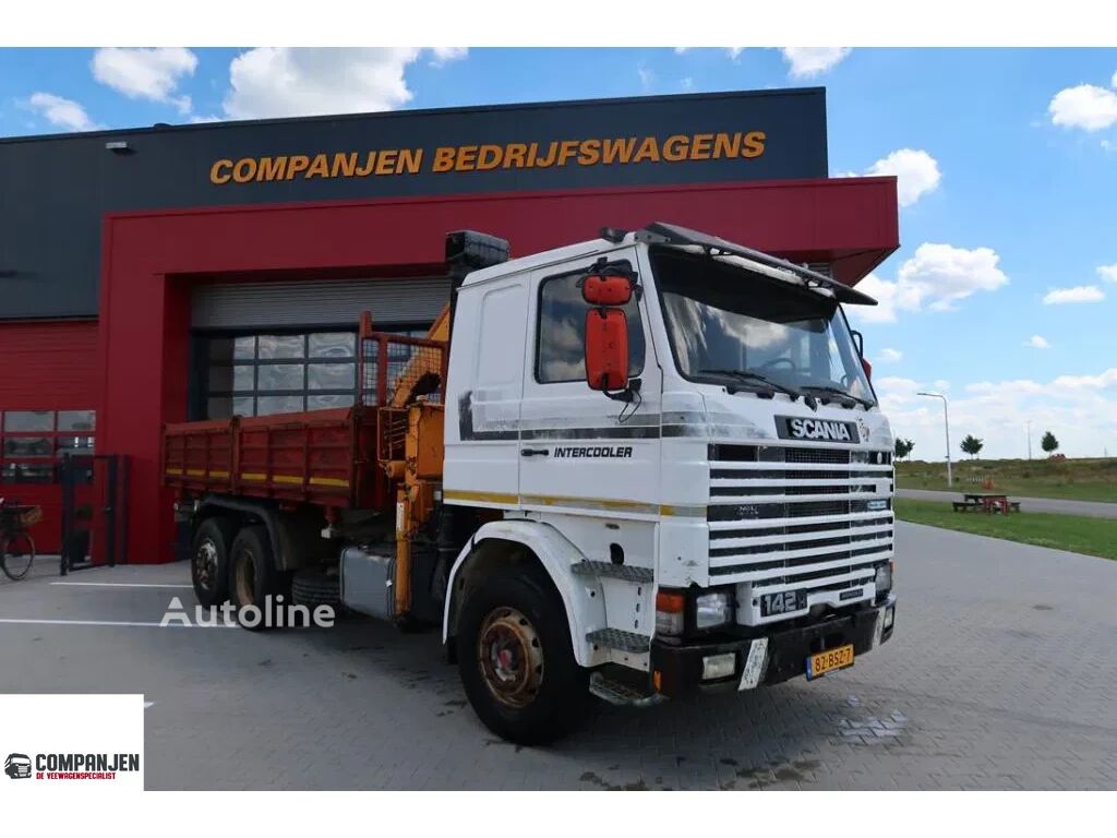 Scania R142-V8 R142 V8 - 1988 - Tipper with crane kiper