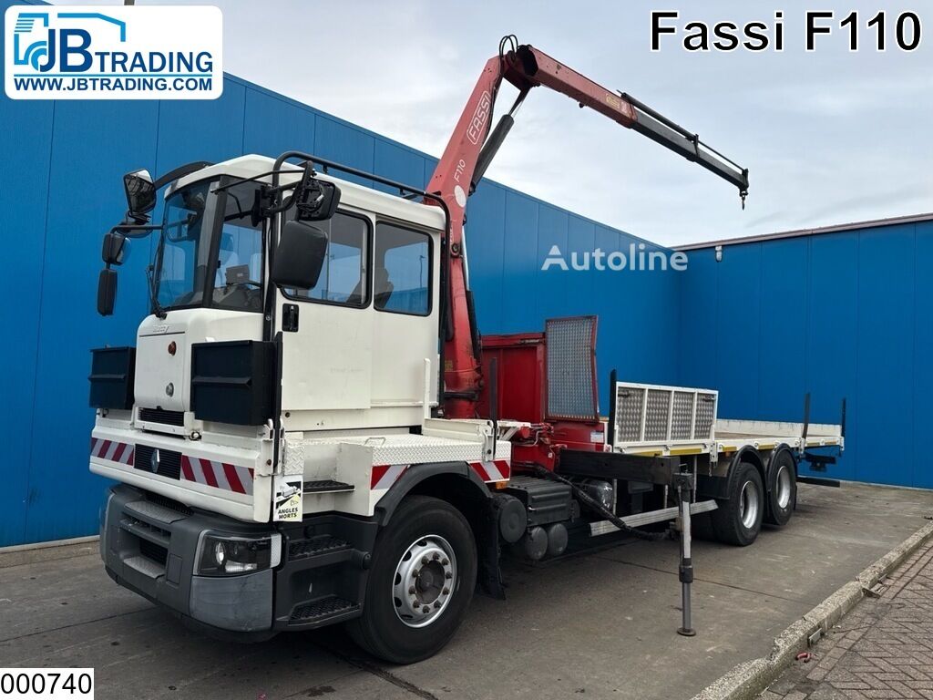 Renault Premium 370 Dxi 6x2, Fassi, Manual kamion s ravnom platformom