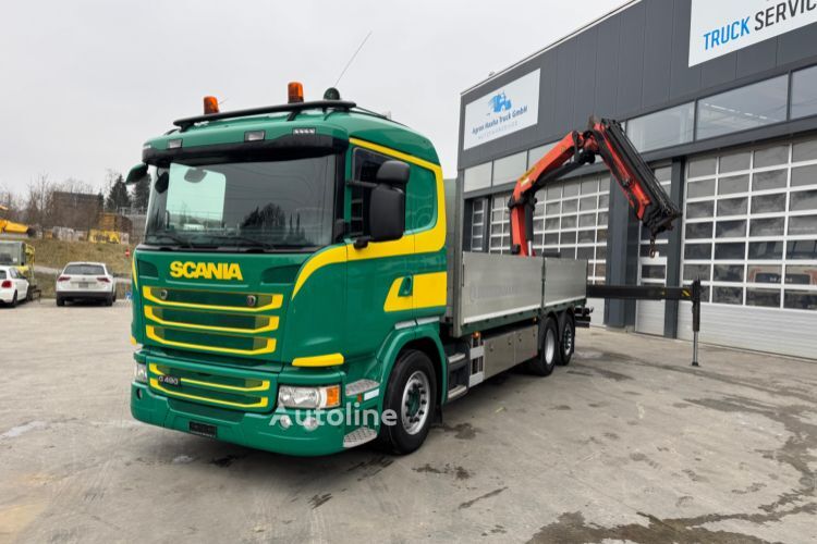 Scania G490 6x2 PK22002-4 kamion s ravnom platformom