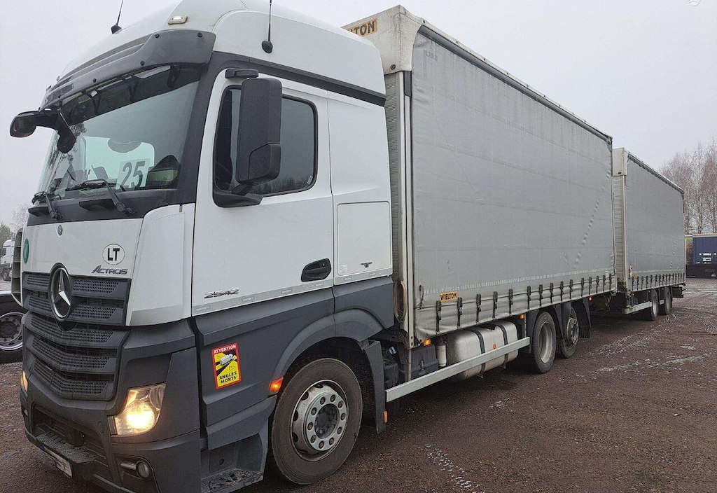 Mercedes-Benz Actros 2542 kamion sa klizna zavesa cerada + prikolica sa kliznom ceradom