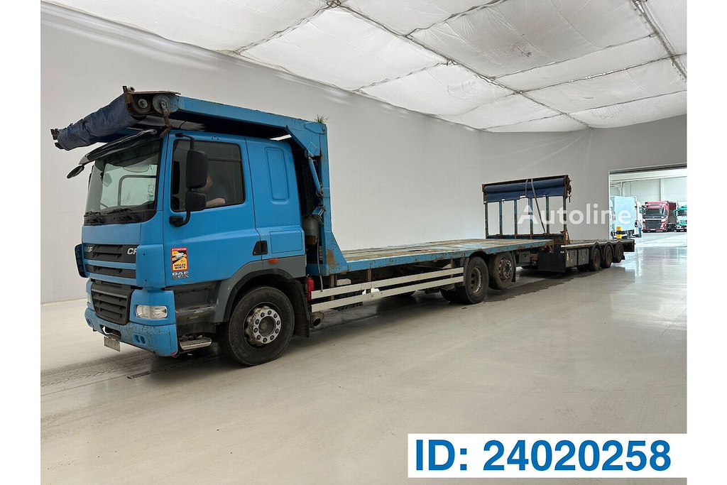 DAF CF85.460 kamion platforma + prikolica platforma