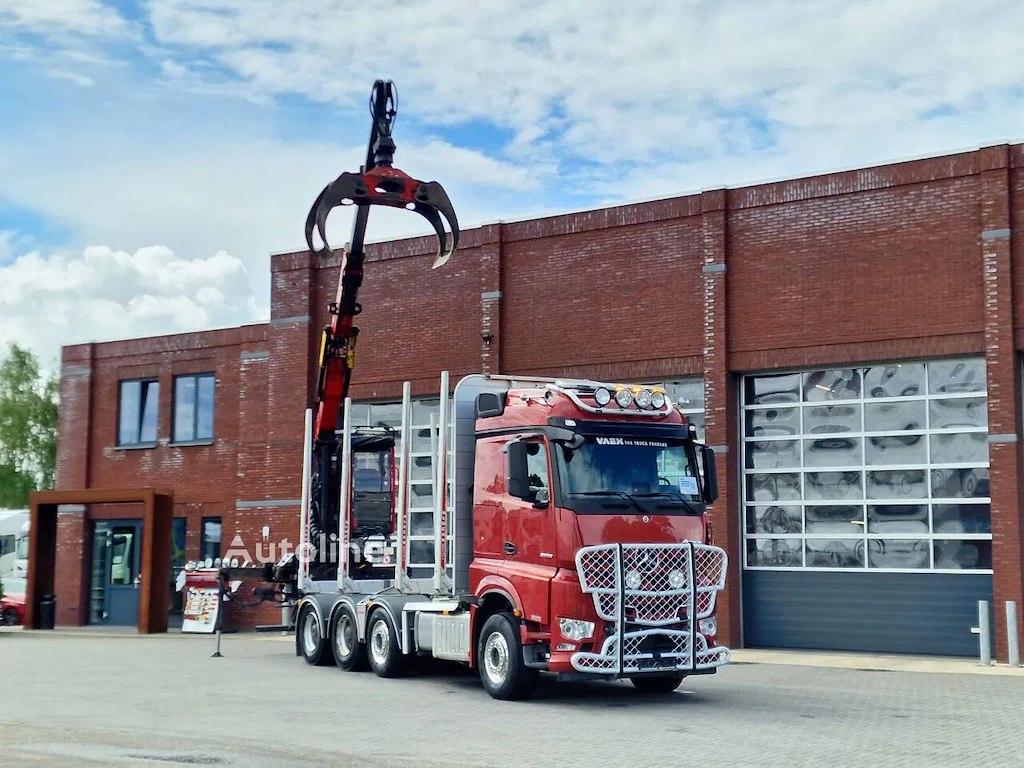 Mercedes-Benz Actros 3563 - 8x4*4 - Timber truck - TZ12,2 crane year 2018 - Re kamion za prevoz drva