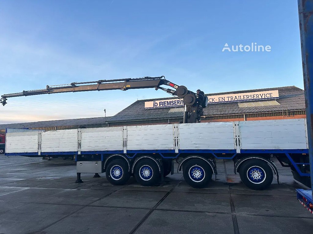 Pacton HIAB ROLLER 220 F5, 4 ASSIGE, 2 LIFT + 2 STUUR ASSEN poluprikolica sa ravnom platformom