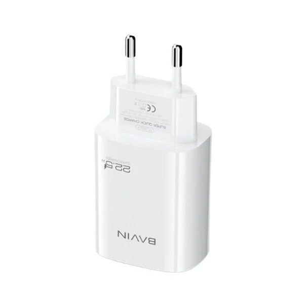 BAVIN Punjač 22.5w Usb A + kabl Micro, bela