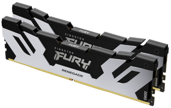DDR5 32GB (2x16GB) 6400MT/s [FURY RENEGADE], Non-ECC UDIMM, CL32 1.4V, 288-pin 1Rx8, Silver/Black, Memory Kit, w/Heatsin ( KF564C32RSK2-32