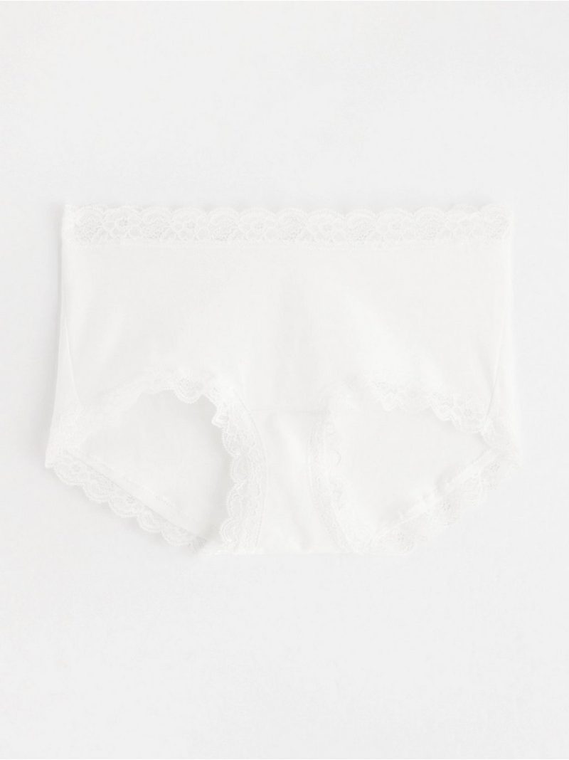 Gaćice – Regular waist brief with lace trim