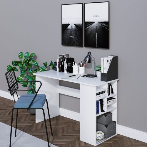 Akasya - White White Study Desk