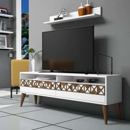 Line - White White TV Unit