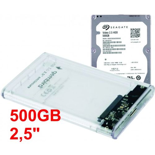 HDD 2.5 * 500GB SET USB 3.0 SATA eksterno kuciste + 500GB ST500VT000 SEAGATE EE2-U3S9-6 (1859)