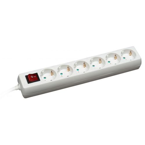 Produžni kabl 6 utičnica 6A 250V 3500W sklopka 5m H05VV-F 3G1,5